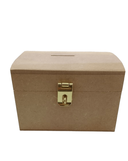 BAÚ COFRE COM FEICHO PARA CADEADO - CASA DA MADEIRA