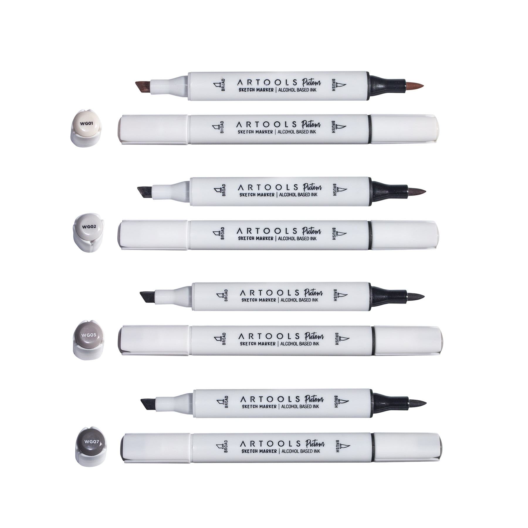 MARCADOR ARTOOLS PICTOM CINZAS QUENTES QTE 4COR ESTOJO - CASA DA MADEIRA