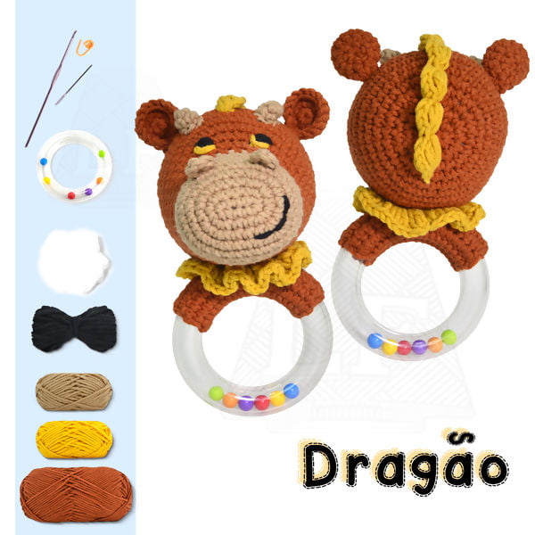 KIT AMIGURUMI CHOCALHOS SOFT - COR 4 - CASA DA MADEIRA